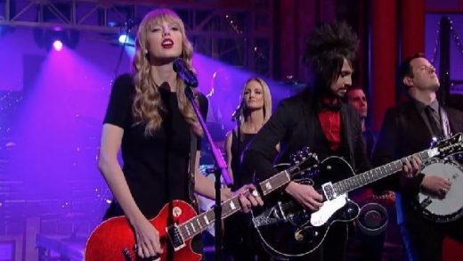 Taylor Swift Turns "Red" on The Late Show - The Hollywood Gossip