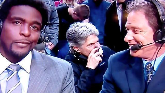 Dude Picks Nose, Winks at Camera Behind TNT Basketball Announcers - The ...
