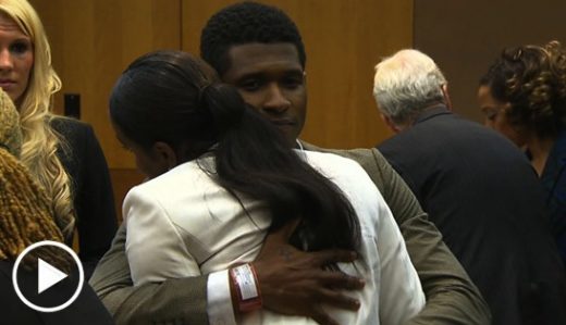 Usher Wins Custody Battle, Hugs Ex-Wife in Court - The Hollywood Gossip