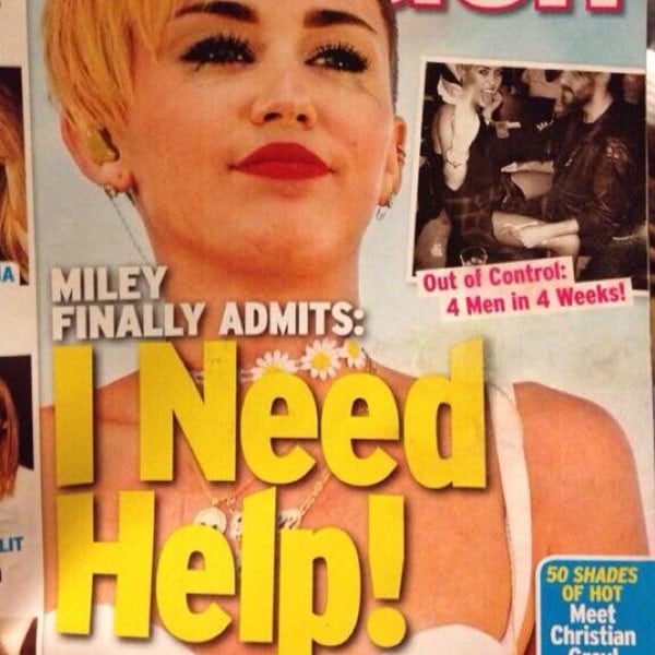 Miley Cyrus Mocks Tabloid Cover Story, Doesn't Believe She Needs Help ...