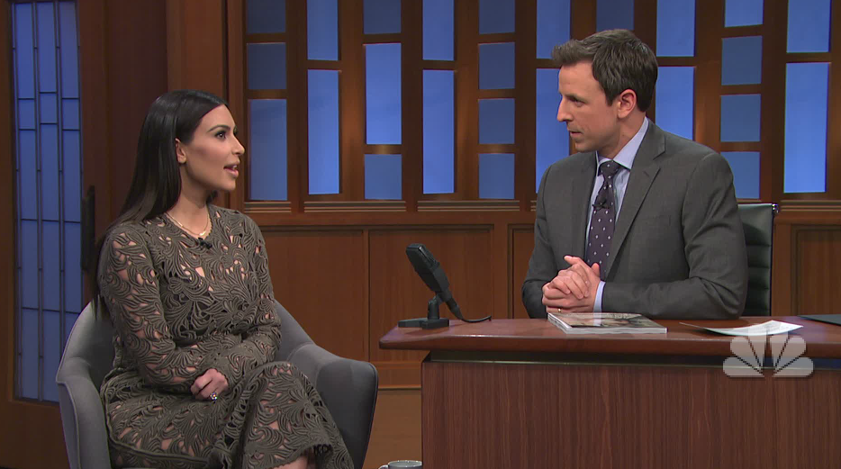 Kim Kardashian on Late Night: We Made Vogue History! - The Hollywood Gossip