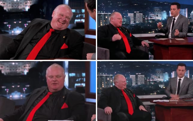 Rob Ford Gets Roasted on Jimmy Kimmel Live - The Hollywood Gossip