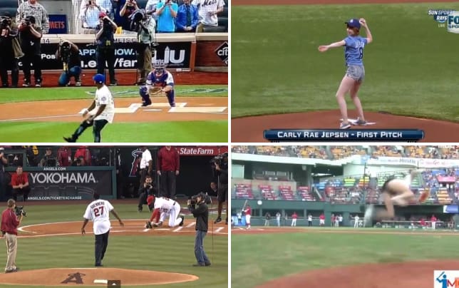 Ceremonial First Pitches: Fails & Feats - The Hollywood Gossip