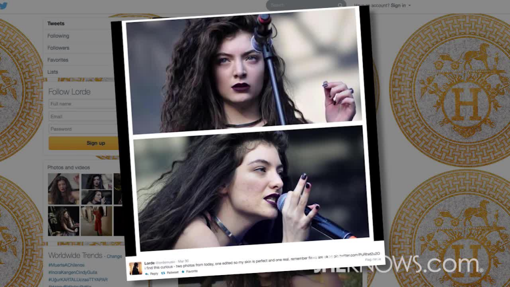 Lorde Calls Out Use of Photoshop, Tweets: Flaws Are Okay - The ...