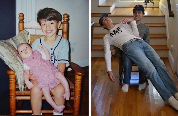 21 Grown-Ups Reenacting Childhood Pics - The Hollywood Gossip