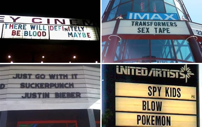 17 Hilarious and Inappropriate Movie Marquees - The Hollywood Gossip