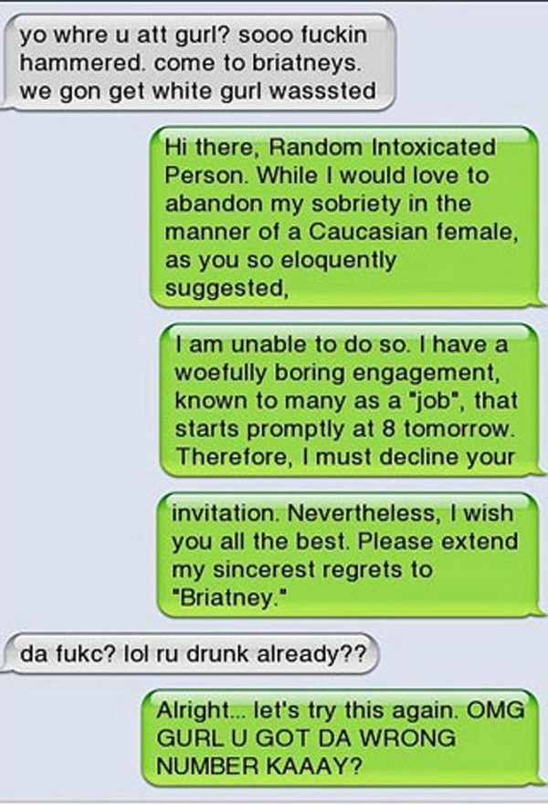 21 Hilarious Drunk Texts - The Hollywood Gossip