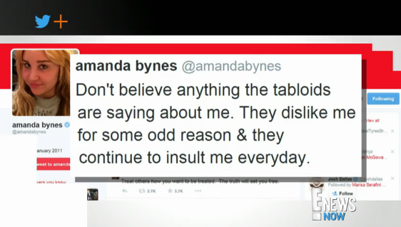 Amanda Bynes Returns to Twitter, Tells Followers: Don't Believe the ...