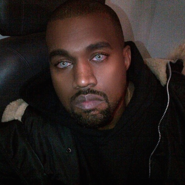 Kanye West with Blue Eyes - The Hollywood Gossip