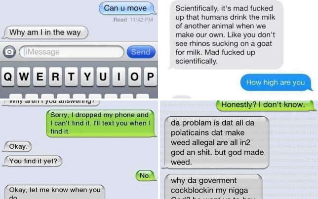 27 Stoned Text Messages From Totally Chill Users - The Hollywood Gossip