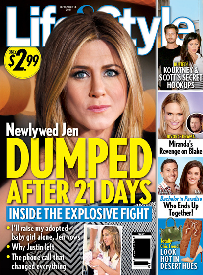 Jennifer Aniston: Dumped! Again! - The Hollywood Gossip