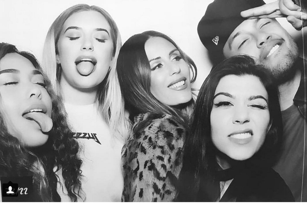 Kourtney Kardashian Inside a Photo Booth - The Hollywood Gossip