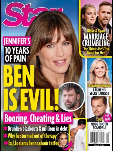 Star magazine cover: Jennifer Garner - The Hollywood Gossip