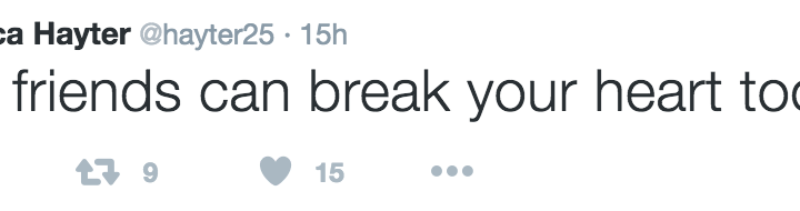 Becky Hayter Friends Break Hearts Tweet - The Hollywood Gossip