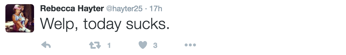 Becky Hayter Welp Today Sucks - The Hollywood Gossip