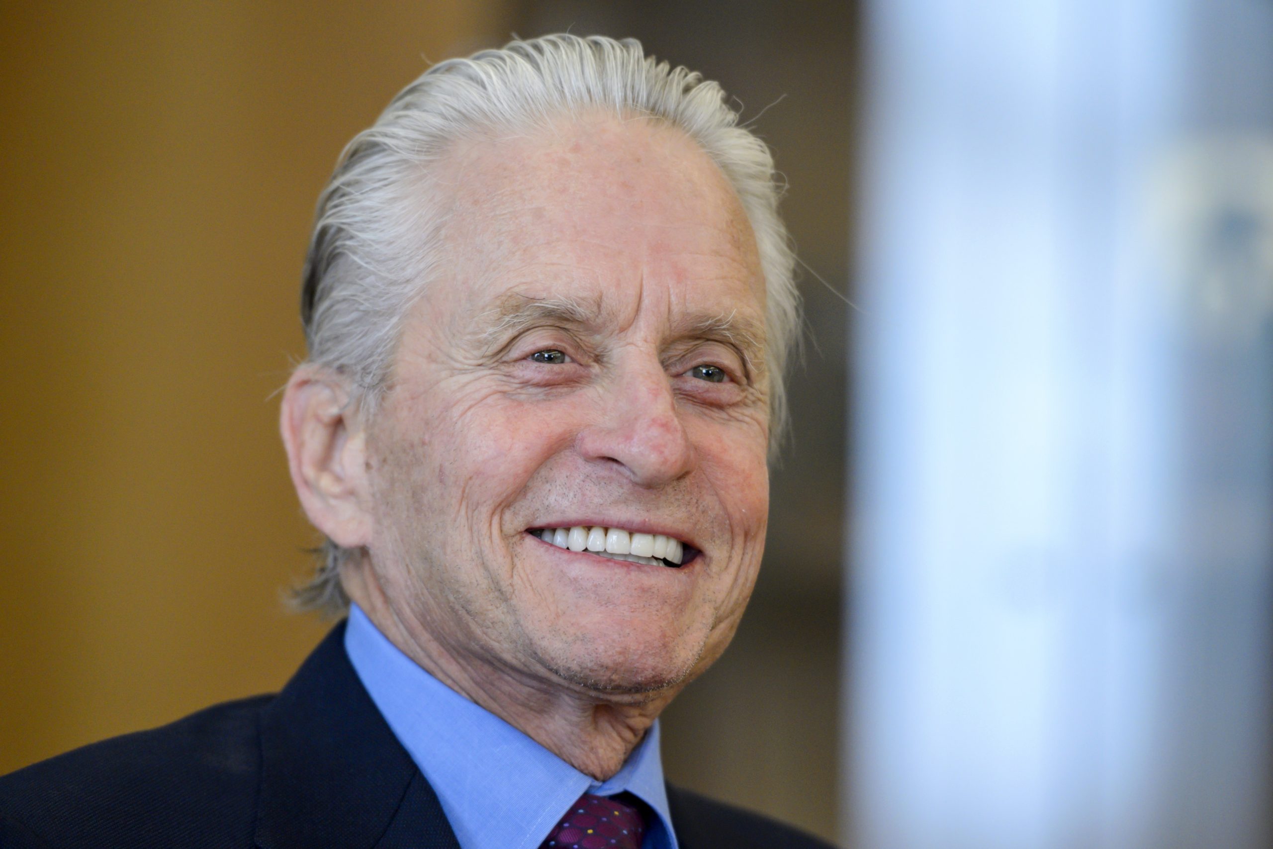 Michael Douglas Smiles - The Hollywood Gossip