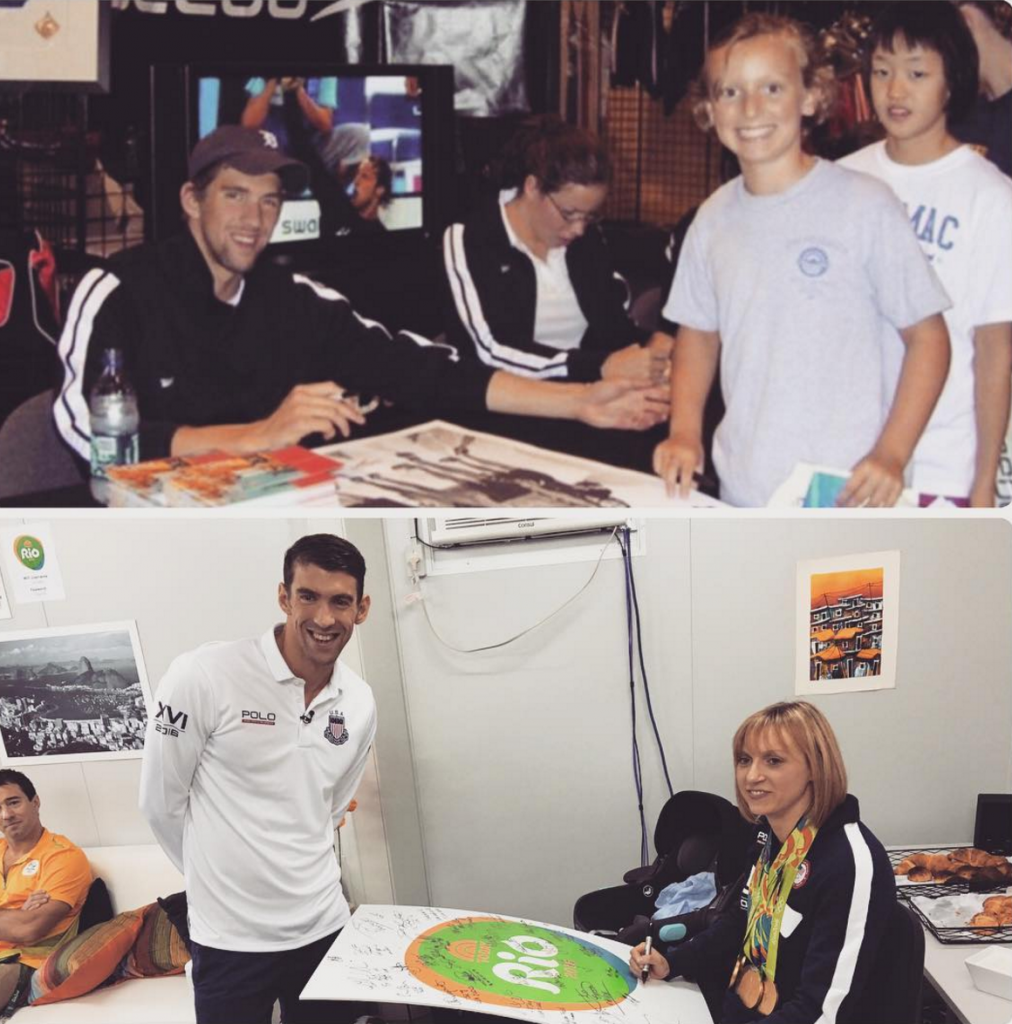 Michael Phelps and Katie Ledecky Recreate Epic Olympics Photo - The ...