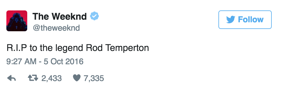 weeknd tweet - The Hollywood Gossip