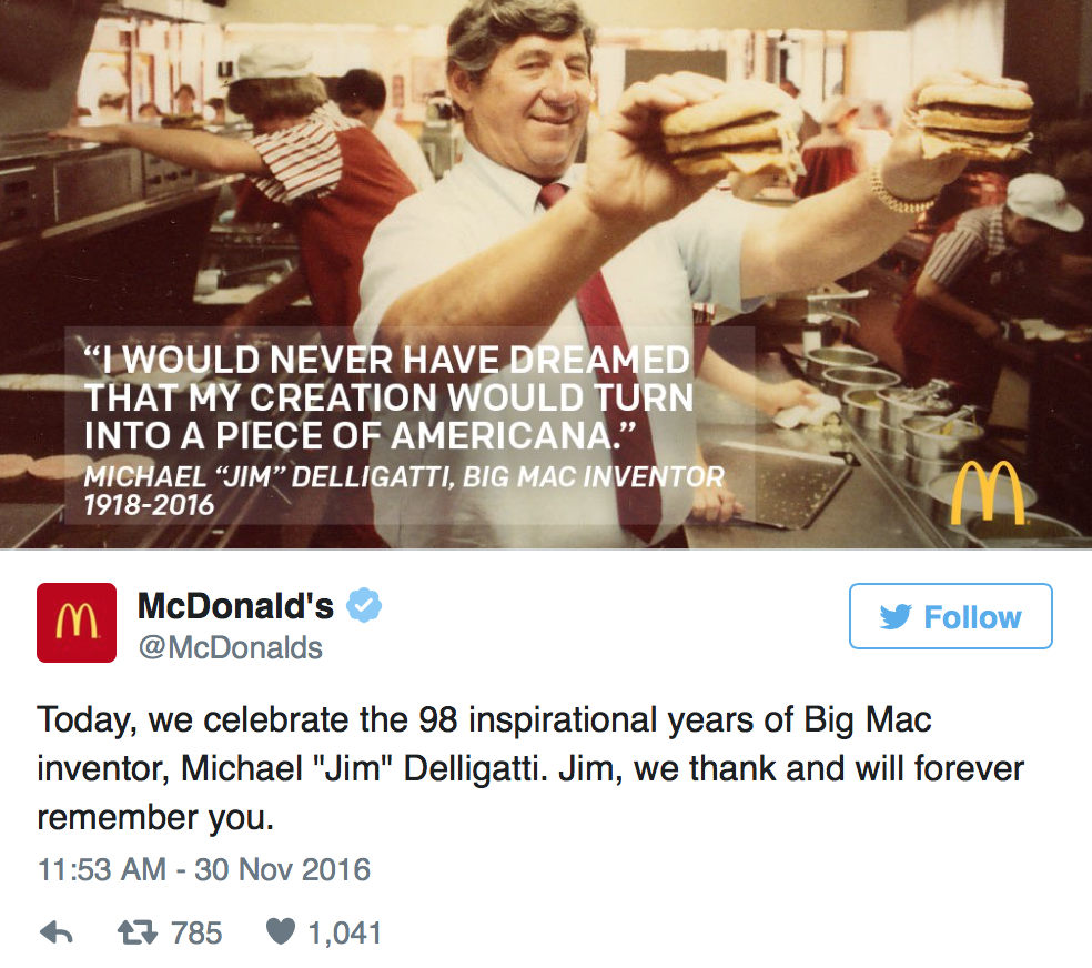 Jim Delligatti, Creator of the Big Mac, Dies at 98 - The Hollywood Gossip