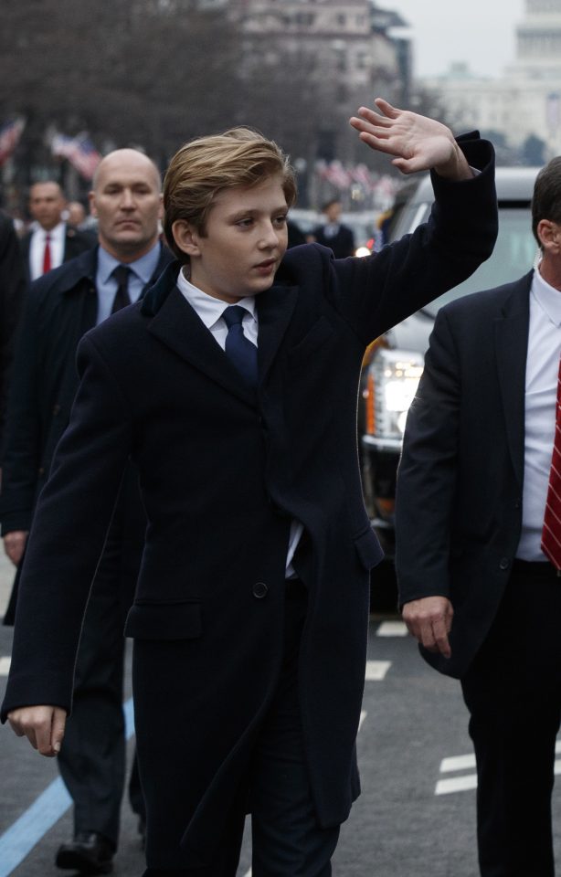 Barron Trump Waves - The Hollywood Gossip