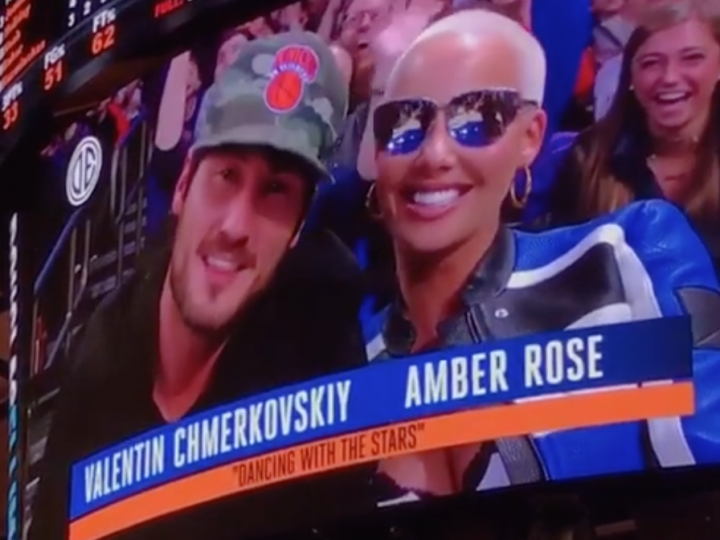 Val Chmerkovskiy and Amber Rose: Kiss Cam! - The Hollywood Gossip
