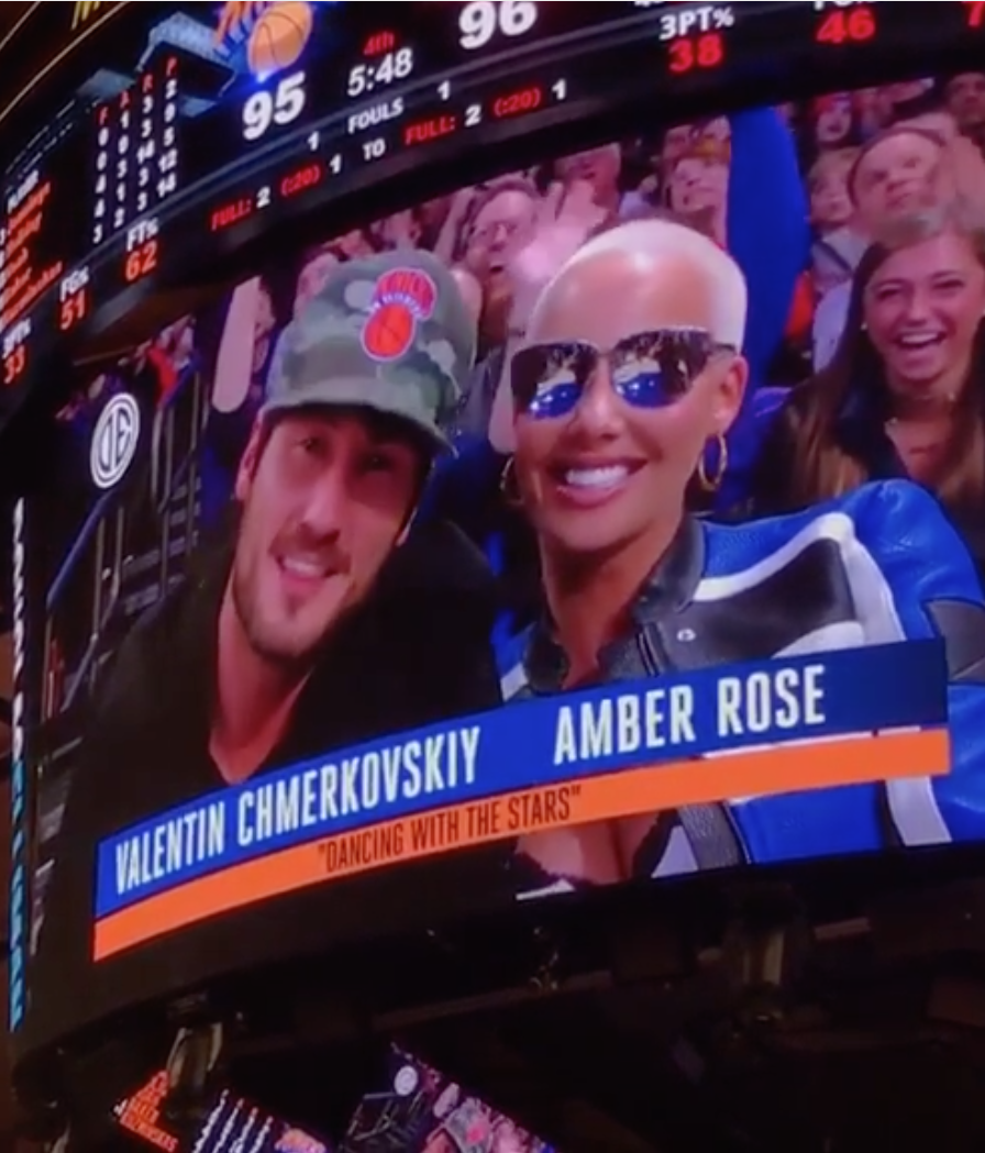 Val Chmerkovskiy and Amber Rose: Kiss Cam! - The Hollywood Gossip