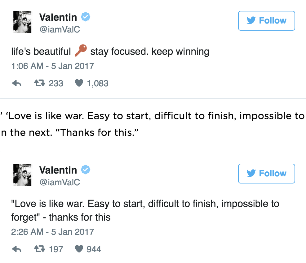 Val Tweets - The Hollywood Gossip