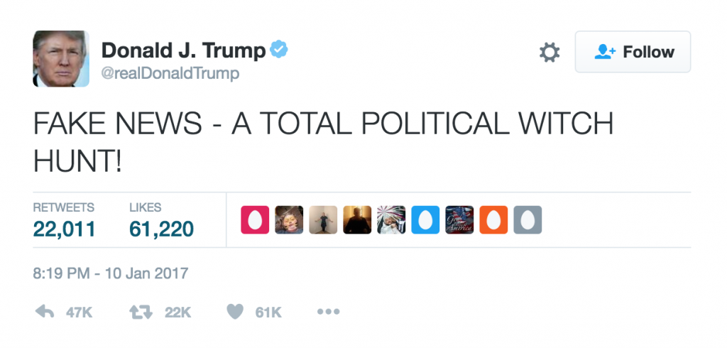 Witch Hunt Tweet - The Hollywood Gossip