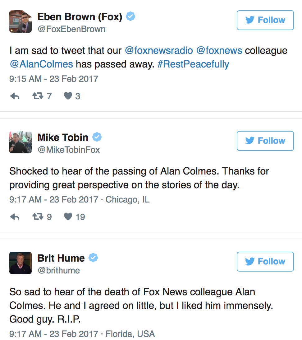 rip tweets - The Hollywood Gossip