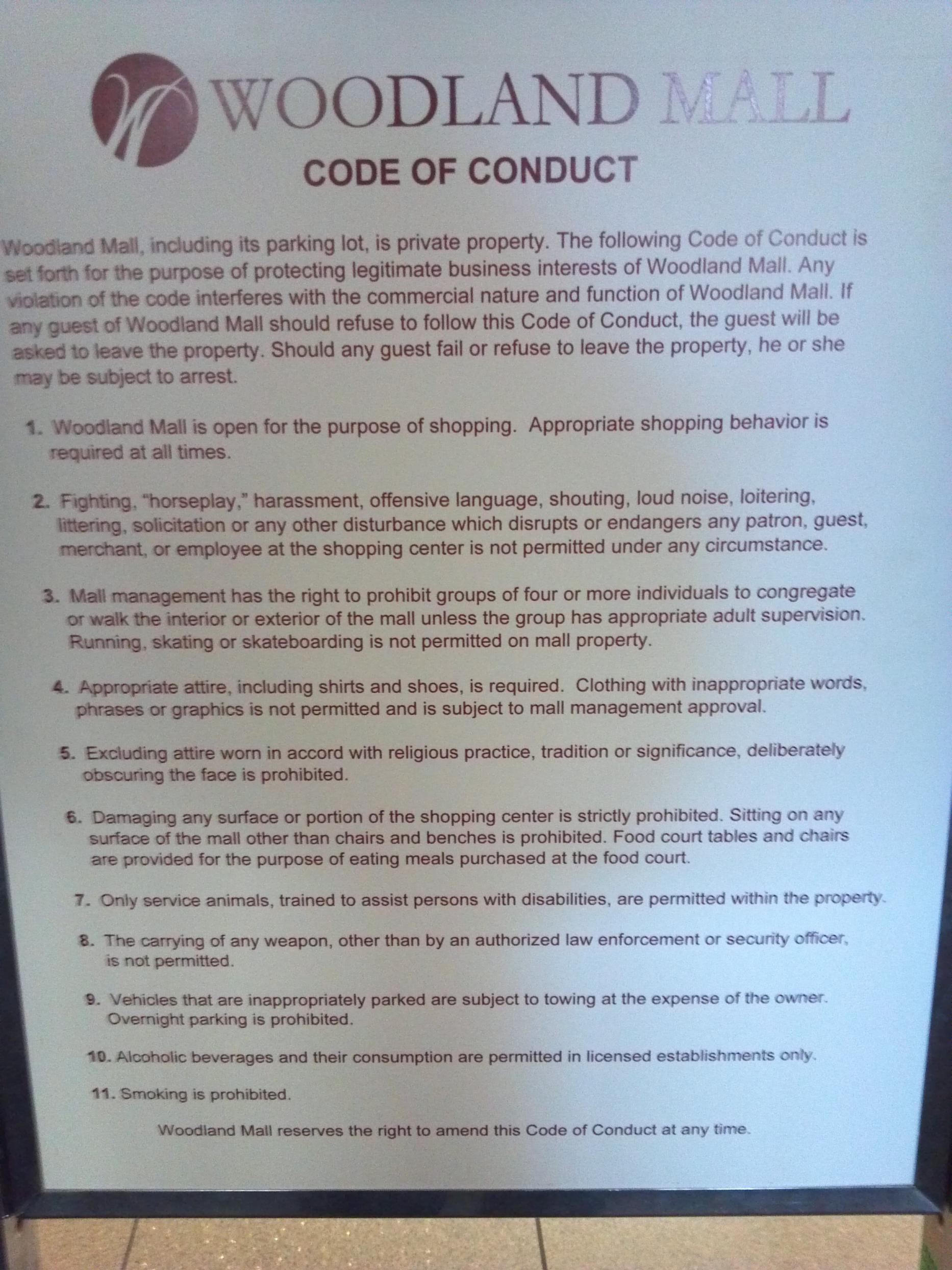 mall rules - The Hollywood Gossip