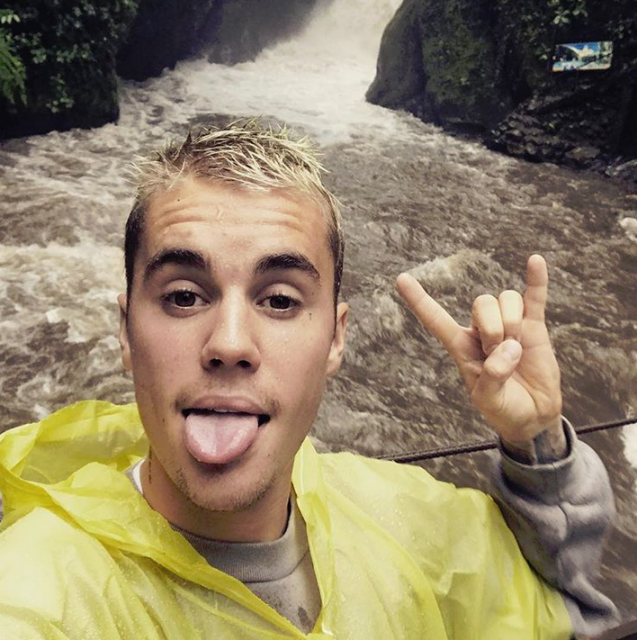 Justin Bieber, Tongue Out Selfie - The Hollywood Gossip
