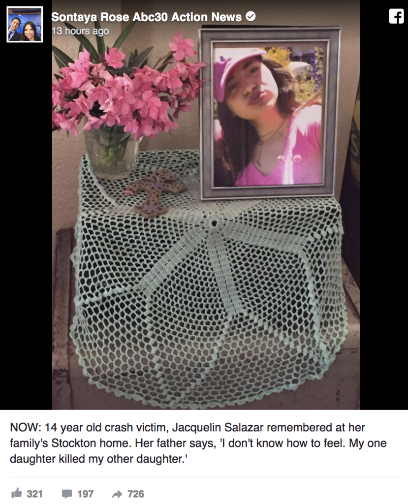 Obdulia Sanchez, California Teen, Livestreams Crash That Killed Sister ...