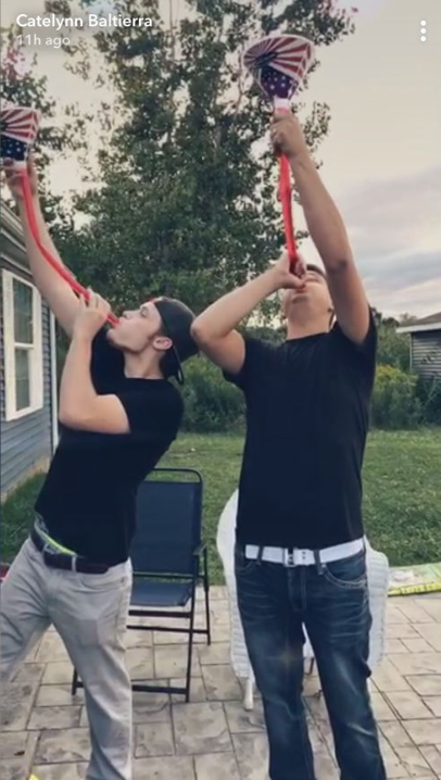 Tyler Baltierra Funneling Beer - The Hollywood Gossip