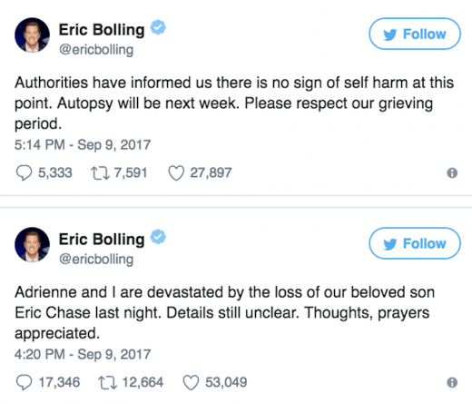 Son of Eric Bolling, Ex-Fox News Host, Dies at 19 - The Hollywood Gossip