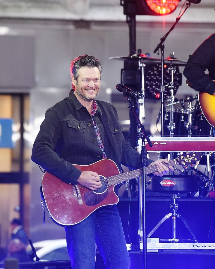 Blake Shelton with a Guitar - The Hollywood Gossip