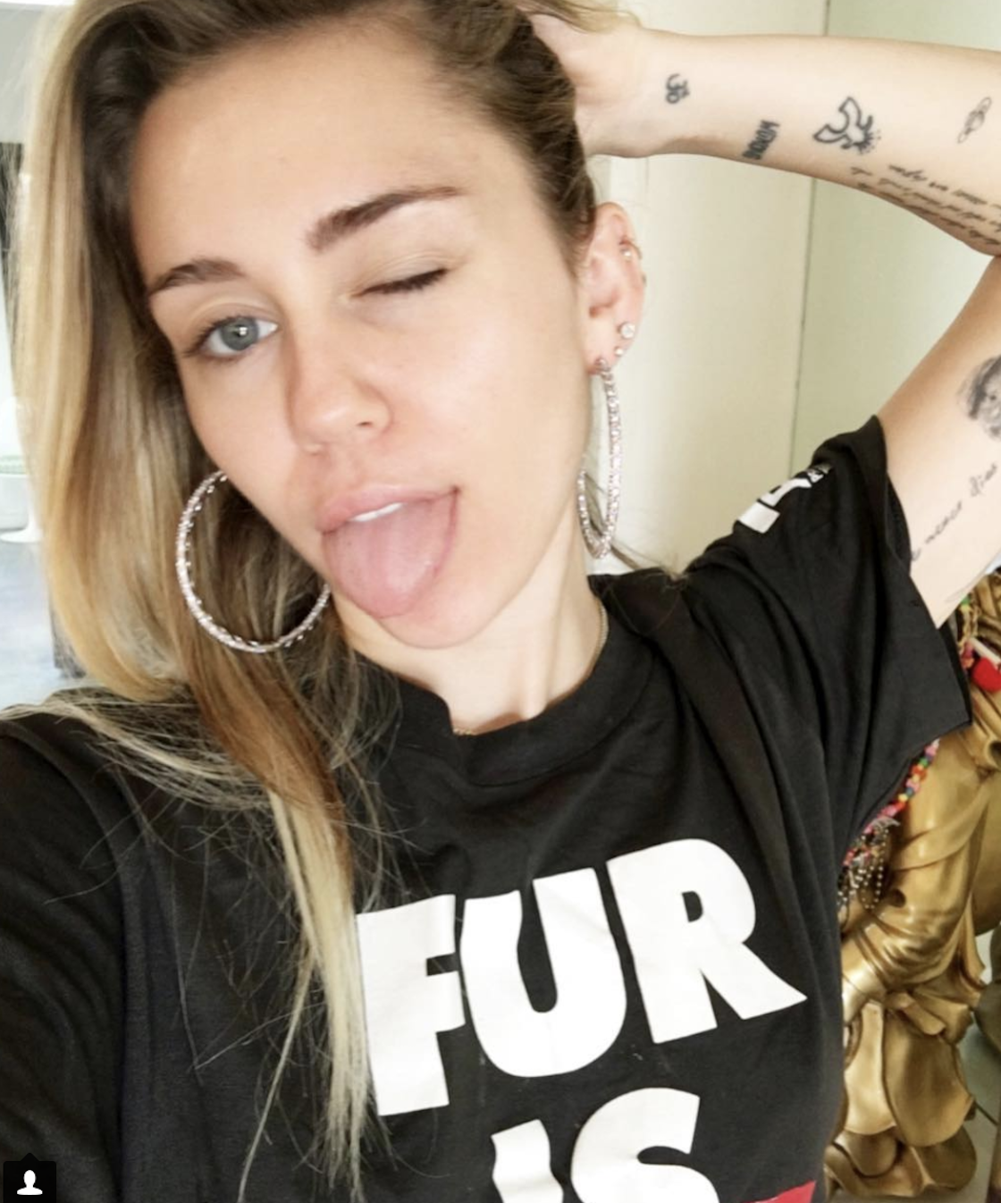 Miley Cyrus Silly Selfie The Hollywood Gossip