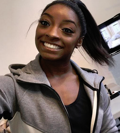 Simone Biles, Instagram Selfie - The Hollywood Gossip