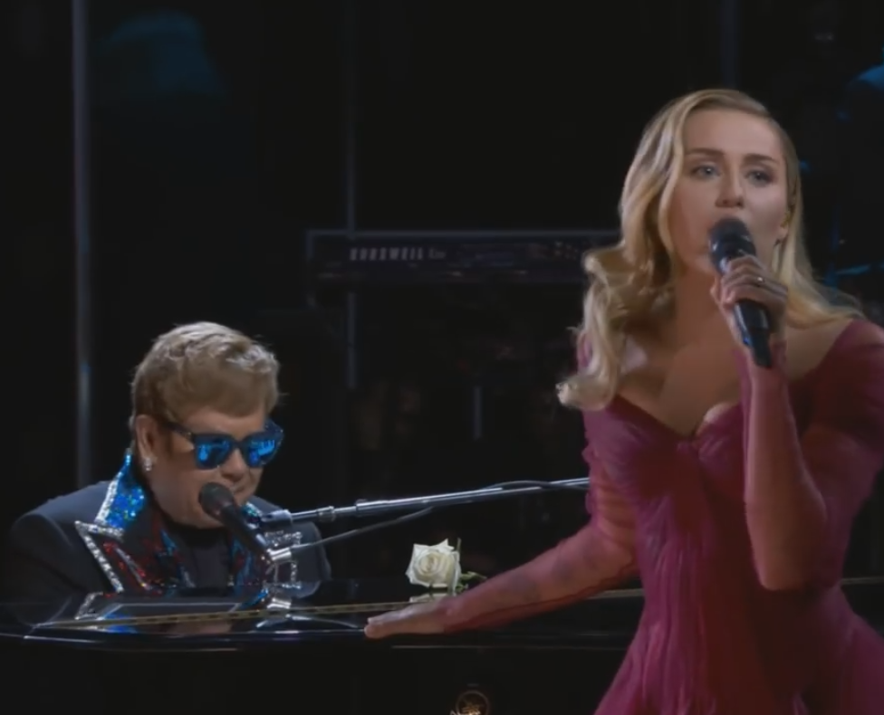 Elton John and Miley Cyrus Stun With "Tiny Dancer" Duet! - The ...
