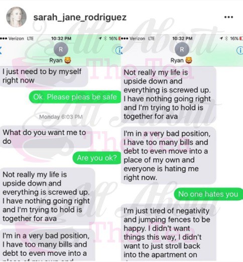 Sarah Jane Rodriguez Throwback Texts - The Hollywood Gossip