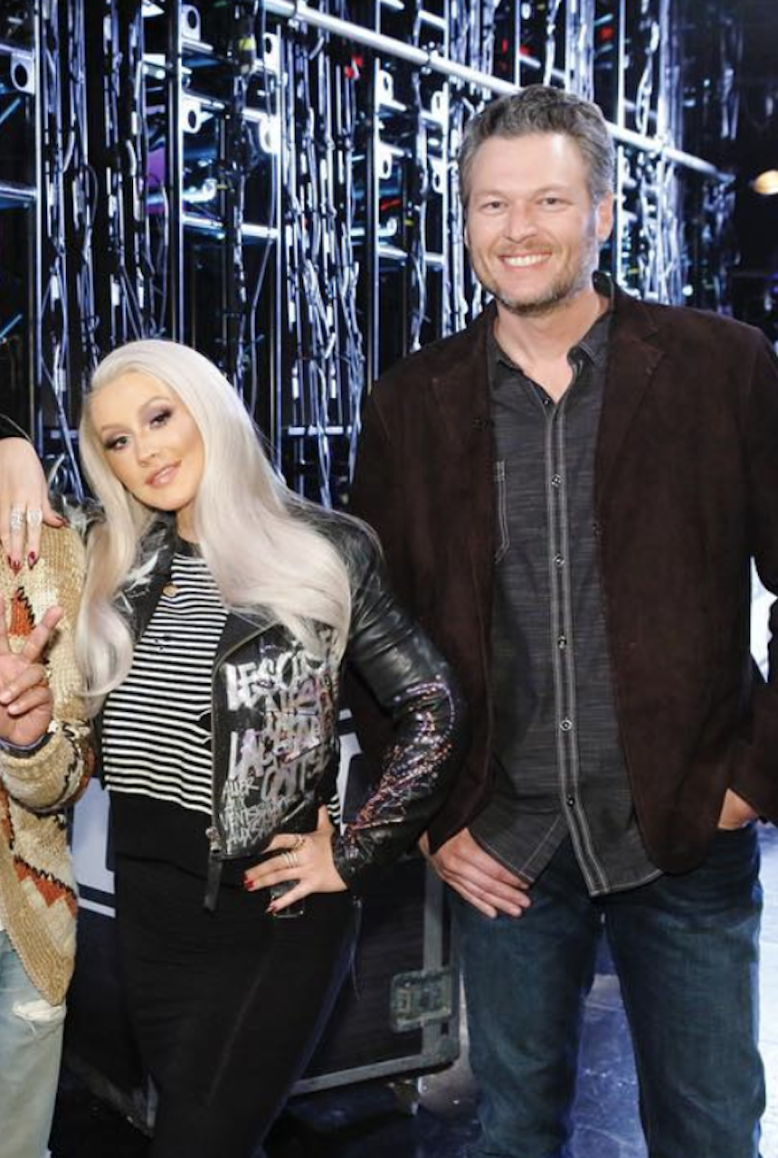 Christina Aguilera on Voice Set - The Hollywood Gossip