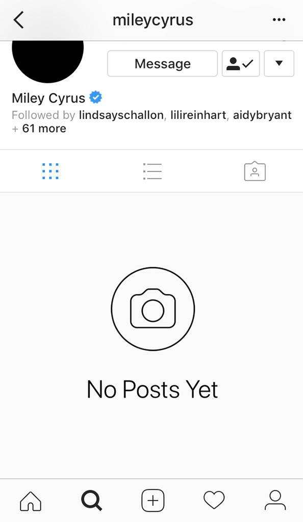 Miley Cyrus: Blank IG - The Hollywood Gossip