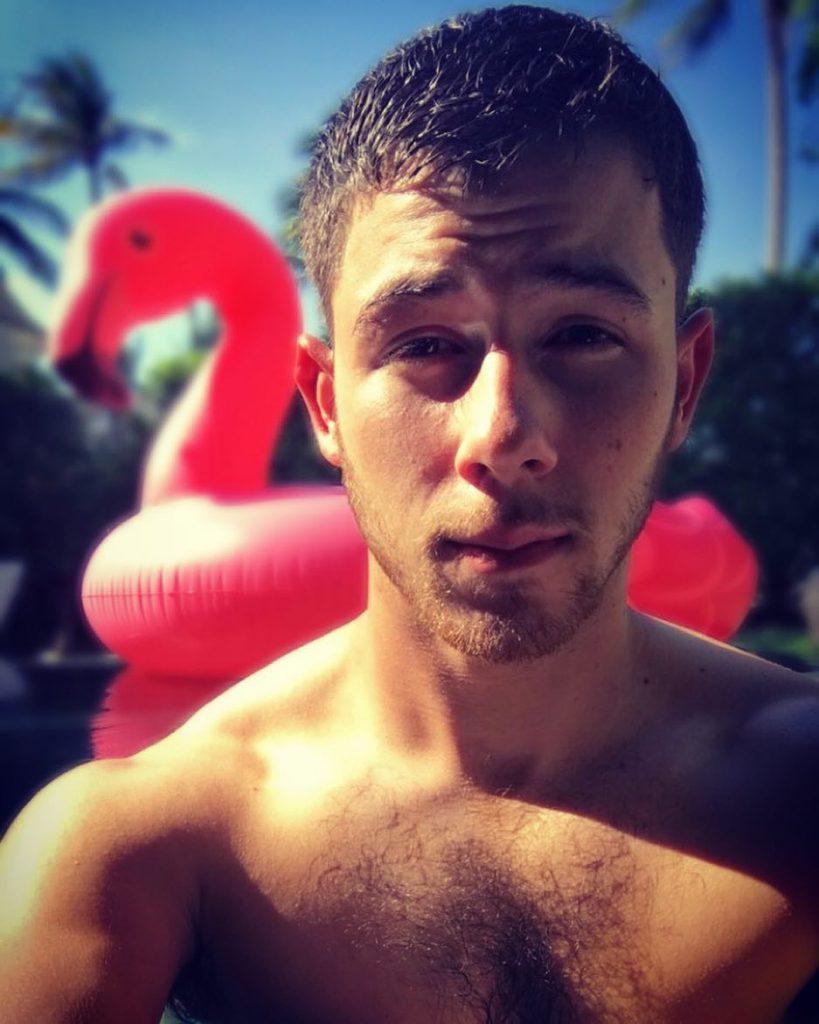 Nick Jonas in a Pool - The Hollywood Gossip