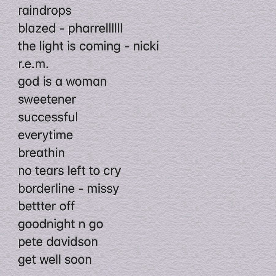 Ariana Grande Sweetener Tracklist - The Hollywood Gossip