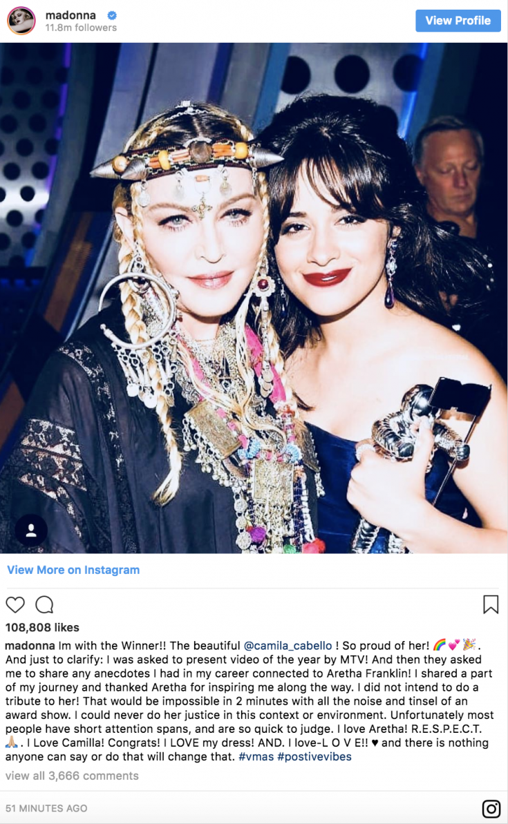 madonna on insta - The Hollywood Gossip