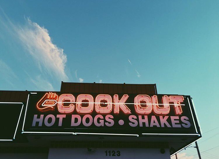 Cook Out Sign - The Hollywood Gossip