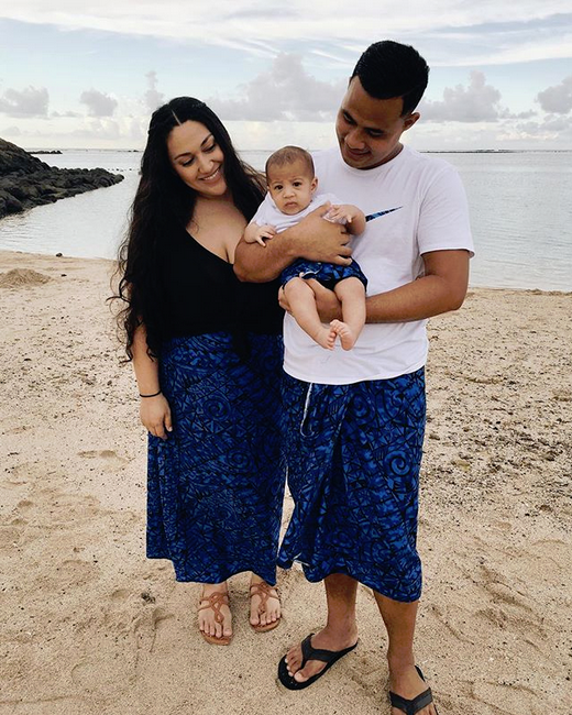 Kalani and Asuelu and Baby Oliver - The Hollywood Gossip