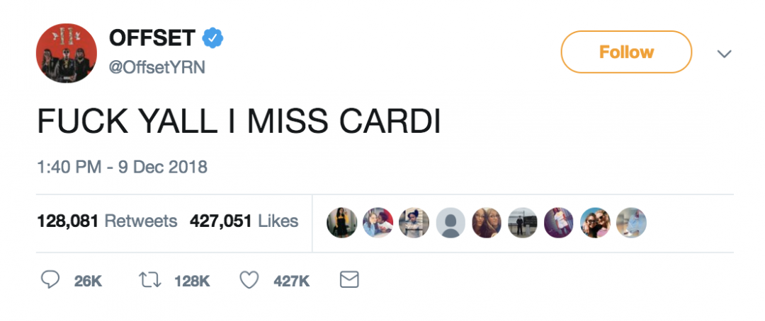 Offset: F-ck! I Miss Cardi B, Y'All! - The Hollywood Gossip