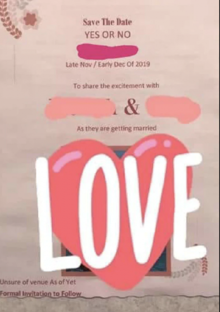 Bride Goes Viral with Mysterious, Overly Aggressive Save-the-Date - The ...