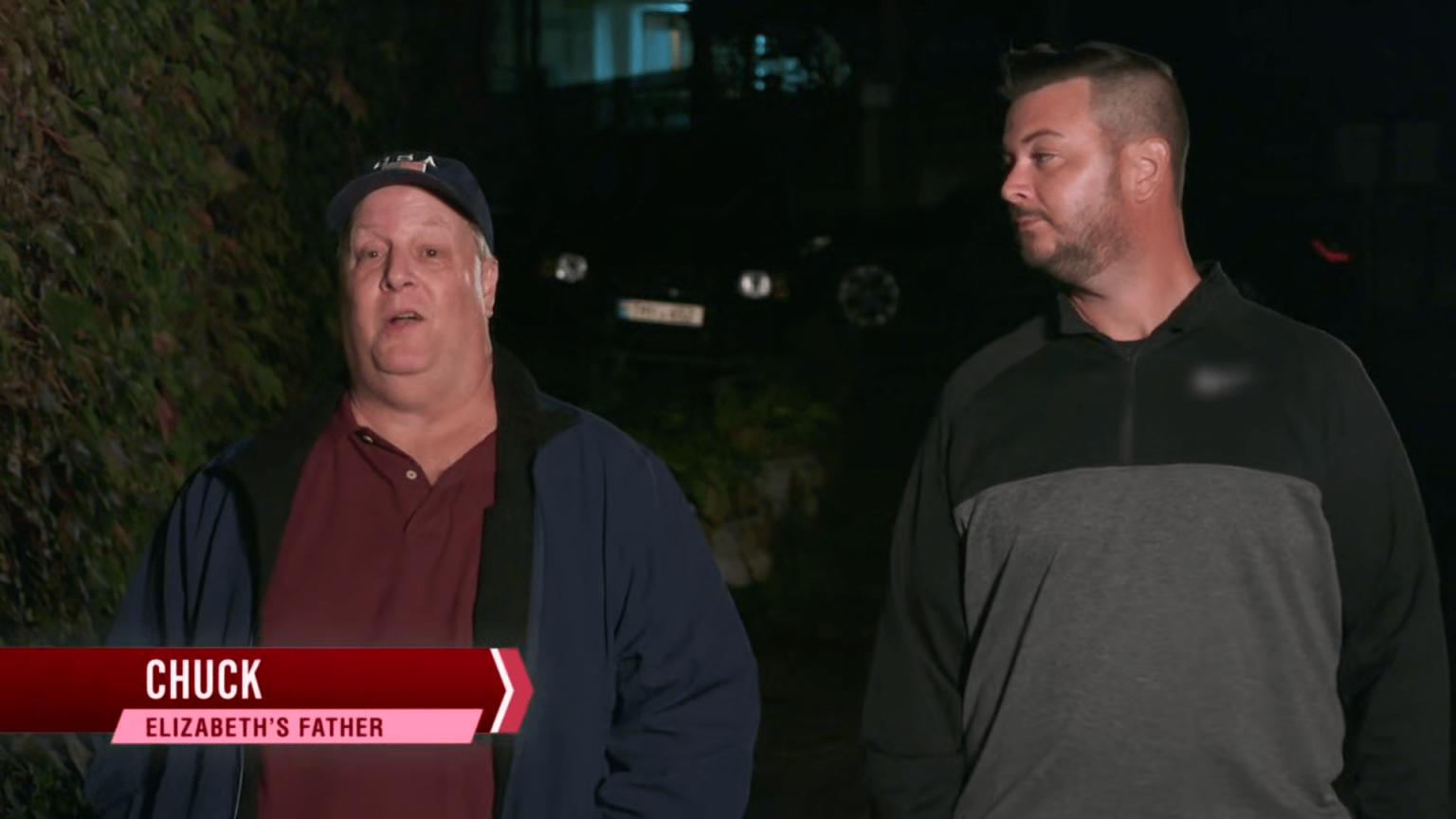 Chuck Potthast and Charlie Potthast speak outside - The Hollywood Gossip