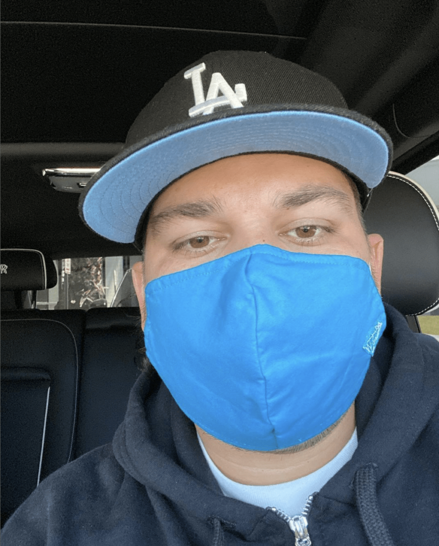 Rob Kardashian In a Mask - The Hollywood Gossip